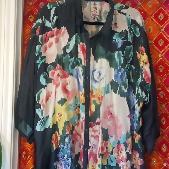 Johnny Was | Kimonos & Yukatas | Johnny Was Silk Kimono Tunic | Poshmark